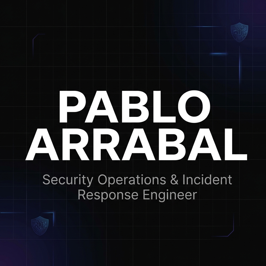 Pablo Arrabal Espinosa | Security Operations & Incident Response Engineer